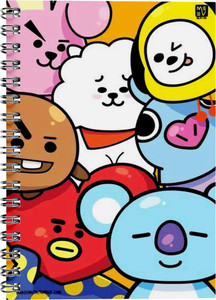 MG Brand BTS BT21 BANGTAN BOYS Kpop Spiral Bounded Rulled Notebook ...