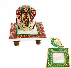 Handicraft Kingdom Marble Chowki Ganesh Diwali Special Gifting| With ...