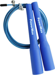 Powermax Fitness JP-5 (Blue) Exercise Speed Jump Rope With Adjustable ...