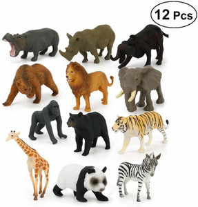 AJTOYS 12 pc Wild Animal Early Learning Animal Toy Realistic Animal ...