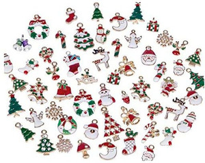 Hibery 57 Pcs Christmas Charms, Snowflake Charms Pendant Christmas ...