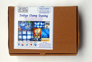 Active hands INDIGO CLAMP DYEING DIY HOBBY CRAFT KIT with natural ...
