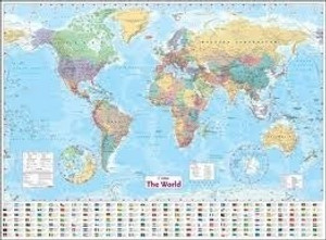 Collins World Wall Laminated Map: Buy Collins World Wall Laminated Map ...