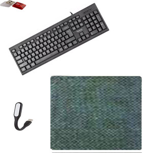 QHMPL 7406 Wired USB Multi-device Keyboard (Black) card reader hi speed ...