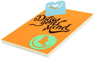 COI NEW ORANGE Draw Your Mind undated Memo Diary/Organizer with Velvet ...