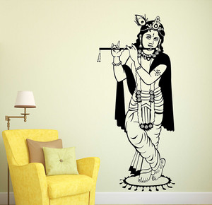Tuffuk 40 cm Lord Krishna | Wall Stickers | PVC Vinyl | Non-Reusable ...