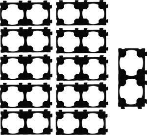 TPENT 21700/21650 Lithium-Ion Battery Spacer A-Grade ABS + PU Holder ...