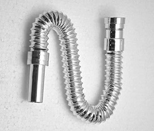 ANNA CREATIONS PVC Water Outlet Waste Pipe for Wash Basin/Sink (Chrome ...