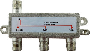 DIY Crafts 4 Way TV Coaxial Cable Splitter 4 Way Coaxial Cable Splitter ...