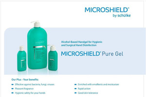 Microshield Pure Gel, 80% Alcohol based handrub with skin protection ...