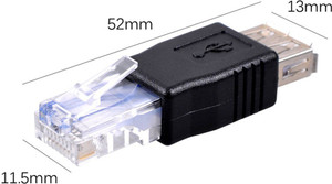 HL Technology USB to RJ45 Adapter, USB 2.0 Female to Ethernet RJ45 Male ...