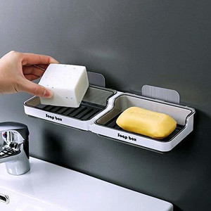 Relvix Soap Rack No Drill Wall Mounted Soap Holder Seamless Stick Soap ...