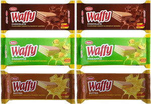 Dukes Waffy Chocolate Flavored Creamy & Crunchy Wafers 75 GM X 2 ...