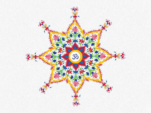 KANHA CRAFTS RANGOLI CANVAS PAINTING Canvas 24 inch x 24 inch Painting ...