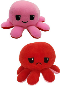 RIVOXX Reversible Cute Baby Pink-Red Octopus, Mood Changing. Pack of 1 ...