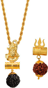 Sullery Religious Hindu Shiv Shankar Om Trishul Damaru Locket With ...