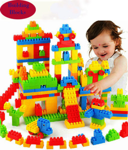 FRAONY Creativity 100 Pcs Blocks Game Set for Children My Smart Block ...