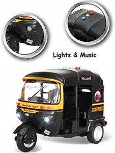 KTRS Friction Powered Mumbai Auto Rickshaw Toy with Light and Sound ...
