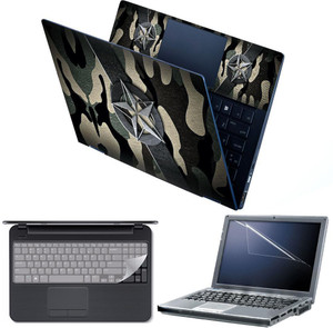 FineArts 4 in 1 Combo Pack with Laptop Skin Sticker Decal, Palmrest ...