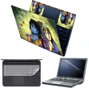FineArts 4 in 1 Combo Pack with Laptop Skin Sticker Decal, Palmrest ...