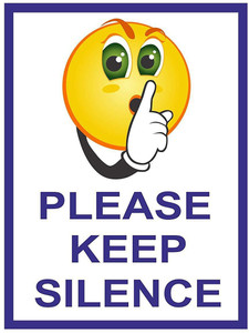 Asmi Collections 26 cm Self Adhesive Wall Stickers Keep Silence Sign ...