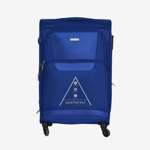 ARISTOCRAT Amber 58 cm Soft Trolley (Blue) Expandable Cabin Suitcase 4 ...