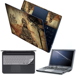 FineArts 4 in 1 Combo Pack with Laptop Skin Sticker Decal, Palmrest ...