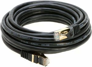GITRU LAN Cable 3 m Ethernet Lan Cable Black Network Internet Patch ...