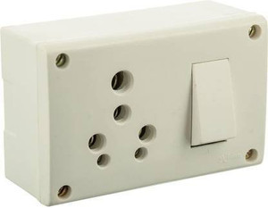 JELECTRICALS COMBINED POWER BOX WITH SWITCH SOCKET (16 AMP) 16 A Five ...