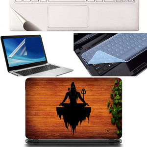 SDM 4in1 Combo of (shadow lord shiva ji)Laptop Skin with Palmrest Skin ...