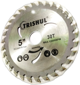 Trishul 5" × 30T 22.2mm Arbor T.C.T SAW BLADE WOOD CUTTER TRISHUL T.C.T ...