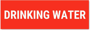 Mindcraftz Drinking Water Sign sticker Red color Pack of 3 | 12 x 4 ...