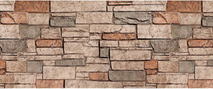 WALLDESIGN 609.6 cm Stone Brick Wall Pattern Wallpaper Border For ...