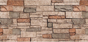 WALLDESIGN 487.68 cm Stone Brick Wall Pattern Wallpaper Border For ...