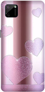 PRINTVEESTA Back Cover for Realme C11/RMX2185 Heart Love Pnk Heart ...
