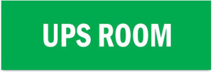 Mindcraftz UPS Room Sign Board Sticker GReen color Pack of 3 | 12 x 4 ...