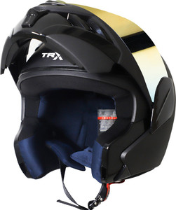 Steelbird TRX Flip Up Helmet, ISI Certified Helmet in Matt Midnight ...