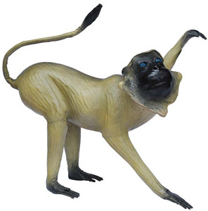 JSThakur Handcrafted Leather Monkey 1 Hand Up Figurine Decorative ...