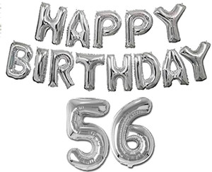 Flipkart.com | MARGSHRI Solid Silver Solid Happy Birthday with Number ...