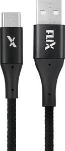 flix USB Type C Cable 1 m XCD-C103 BLK - flix : Flipkart.com
