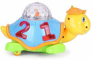 Montreal ®3D Flashing Lights and Musical Turtle Bump and Go Toy for ...