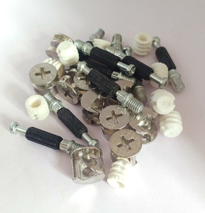 Hardware Nut & Bolt Set Furniture connecting Fitting Black (10 Pcs ...