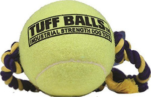 Petsport Giant Tuff Ball Tug (4-inch) Rubber Ball, Tug Toy For Dog ...
