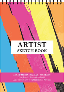 Paper Parwana Design Artist Sketch Drawing Book A4 Size Wire Bound 100 ...