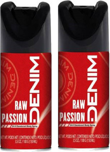 DENIM (Pack 2) Deo RAW PASSION Body Spray 150ml Deodorant Spray - For ...