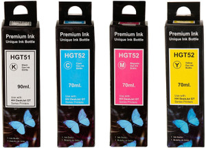 HARDATT HGT 51, HGT 52, GT51, GT52 Black + Tri Color Combo Pack Ink ...