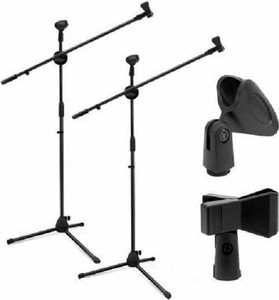 bankey hub 3 Leg Boom Double Microphone Stand NB-200 Adjustable Mic ...