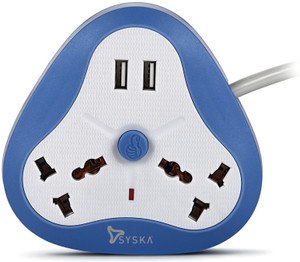 Syska Tri Power- 2 Way Power Strip 2 Socket Extension Boards Price in ...