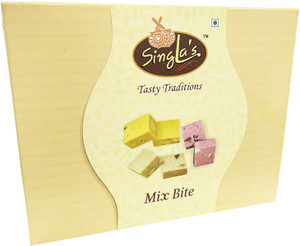 Singla Sweets Mix Bite Burfi 400g Delicious Barfi Sweet Box Price in ...