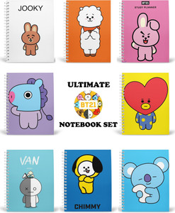 HeartInk BTS Bangtan Boys BT21 A5 Notebook Ruled 100 Pages Price in ...